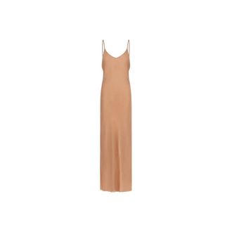 Roberto Cavalli Robe Longue Satin&eacute;e - Femme - Robes - Rose - Taille: 42 FR