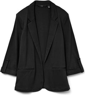 Vero Moda Vmeva Blazer 3/4 Ample Noos, Noir, XL