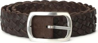 Orciani Wender-G&uuml;rtel aus gewebtem Leder - - Accessories - Herren - Braun - 105 CM