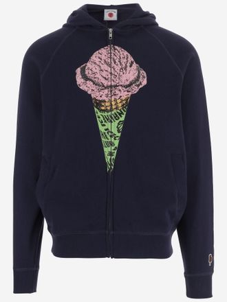 Icecream Mens Cotton Hoodie Navy Sweatshirts Sweater