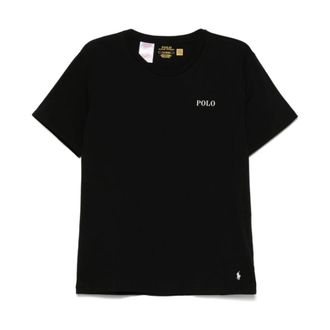 Polo Ralph Lauren Homme, Tops, Noir, Taille: L T-shirt Noir Col Rond