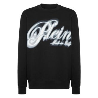 Philipp Plein Homme, Sweatshirts et sweats &agrave; capuche, Noir, Taille: L SweaT-shirt Blur Signature