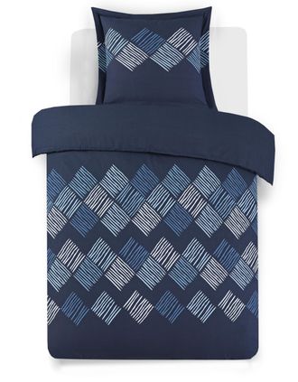 Vision Streetwear Vision - Bettw&auml;sche Nora - Bettbezug 140 x 200 cm mit 1 Kissenbezug f&uuml;r Einzelbett - 100 % Baumwolle