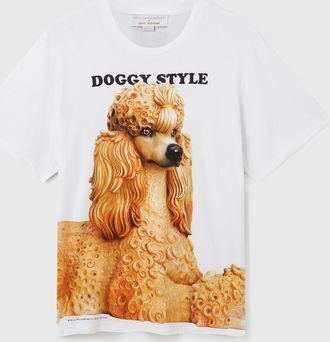Stella McCartney Jeff Koons Doggy Style T-Shirt, Woman, Pure white, Size: XS