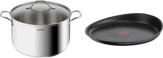 T-fal Intuition XL Grande marmite inox 28 cm / 8 L, Induction, Garantie 5 ans, Acier inoxydable & Ingenio Po&ecirc;le &agrave; cr&ecirc;pe 27 cm, Induction, Rev&ecirc;tement antiadh