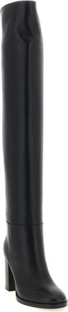Gianvito Rossi Womens Black Calfskin Over The Knee Shoe