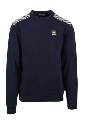 Aquascutum LAMINA CREWNECK SWEATSHIRT NAVY