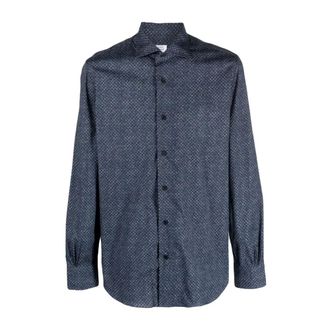 Mazzarelli Homme, Chemises, Bleu, Taille: XL Casual Shirt