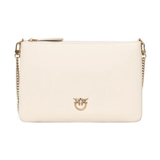 Pinko Pinko, Femme, Sacs, Blanc, Taille: ONE Size Portefeuille Chain Love Birds