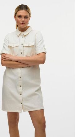 Vero Moda Jeanskleid Jennie 10309665 Weiß Regular Fit