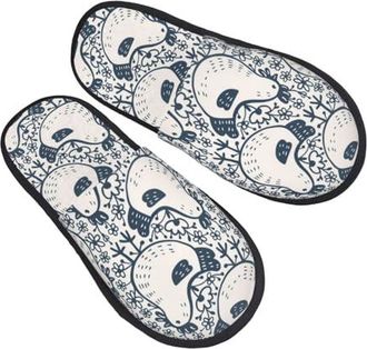 Generic Pantoufle Maison Poules Et Fleurs Chaudes Pantoufles Antid&eacute;rapantes Hiver Pantoufles Unique Hiver Chaussures Chaudes Pour Chambre Maison Voyages L