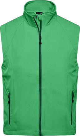 James & Nicholson Herren Softshell Weste - Praktische Weste aus elastischem Softshell | Farbe: green | Grösse: 3XL
