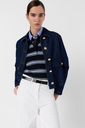 Gerard Darel Polo ray&eacute; &agrave; manches courtes - LEILA - Marine