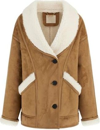 Guess Manteau su&eacute;d&eacute; col ch&acirc;le