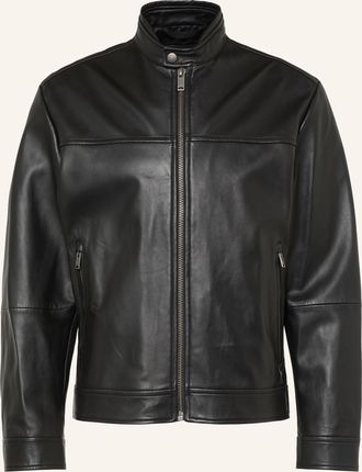 HUGO BOSS Lederjacke Joslay schwarz