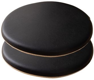 Generic 1/2er Set Runde Leder Stuhlkissen/hockerkissen Sitzkissen Aus Memory-Schaum,Runde Stuhlkissen Abnehmbare Stuhlpolster Rutschfestes Sitzkissen for Zu H