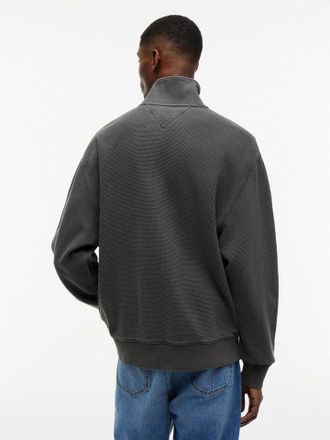 Tommy Jeans Sweatshirt TJM RELAXED WASHED WAFFLE QUARTER ZIP