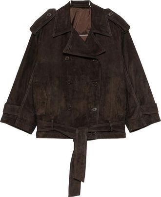 Santoro London Double-breasted Suede Jacket