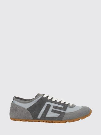 Balmain Baskets basses Racer 45 en cuir et daim avec monogramme PB