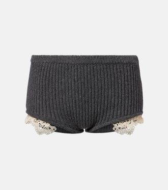Magda Butrym Short en cachemire et crochet