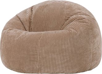Icon Brand Kingston Sitzsack Cord, Mokkabraun, Sitzsack Erwachsene mit F&uuml;llung, Bean Bag, Cord Sessel, Lounge Sessel, Lounge Stuhl, Schlafzimmer, Wohnzimmer, Woh