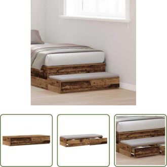 vidaXL Bett-Schubladen - Bettschubladen Altholz 100 x 36,5 x 16,5 cm Holzwerkstoff
