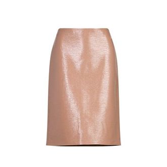Courr&egrave;ges Jupe midi Vinyl &agrave; logo