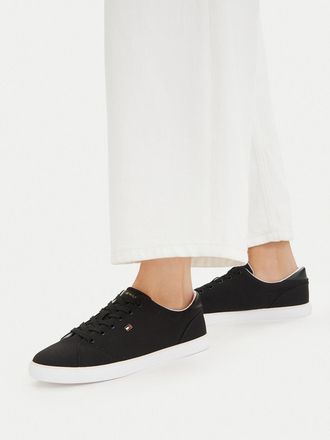 Tommy Hilfiger Sneakers aus Stoff Tommy Hilfiger Th Low Profile Vulc Canvas FW0FW09102 Schwarz