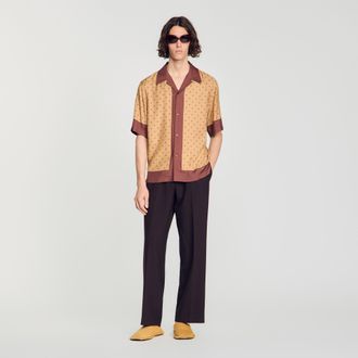 Sandro Hemd mit Micro-Cross-Muster