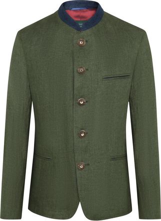 Lodenfrey Traditioneller Janker Schliersee aus Leinen mit Stehkragen und Hornkn&ouml;pfen in