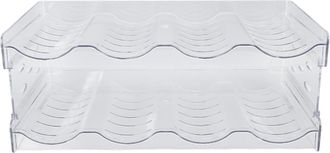 Generic Wasserflaschen-Organizer, Transparenter Stapelbarer Tassen-Organizer, Einfacher Zugriff und Platzsparend, für Küchenschrank (4 Flaschen pro Regal)