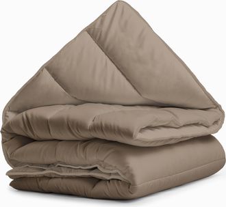 Sleeptime Bettdecke - Braun - 200 x 200 - Waschbare Bettdecke - Mit Kissenbezug - 4 Jahreszeiten