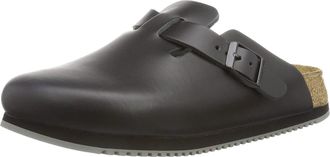 Birkenstock Boston Leder, Unisex-Erwachsene Clogs, Schwarz (Schwarz), 45 EU