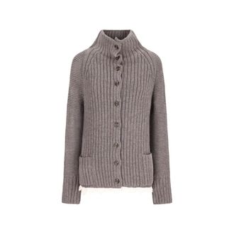 Magda Butrym Cardigan Tricots 05 - Femme - Pulls - Brun - Taille: 36 FR