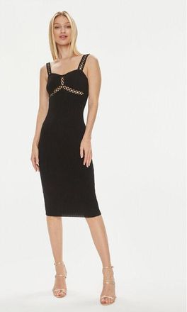 Guess Strickkleid 4GGK25 5634Z Schwarz Bodycon Fit