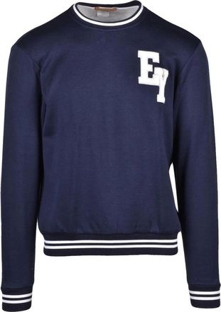 Eleventy Homme, Sweatshirts et sweats &agrave; capuche, Bleu, Taille: M Crewneck SweaT-shirt