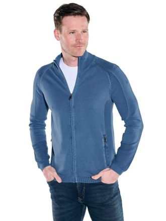 Engbers Cardigan Herren Cardigan mit Troyerkragen, Mittelblau