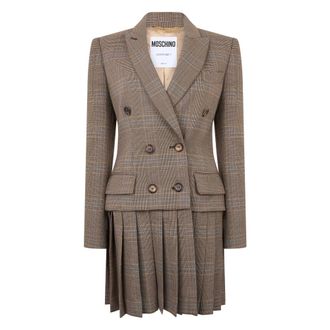 Moschino Eleganter Blazer mit Faltenrock - - Jackets - Damen - Mehrfarbig - 2XL