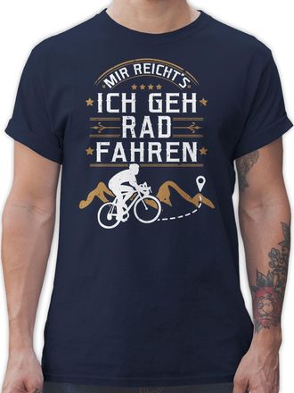 Shirtracer T-Shirt Herren - Radsport - Mir reichts ich GEH Rad Fahren I Geschenk Radfahren Geschenke - XXL - Navy Blau - fahrradshirt Fahrrad Biker Shirt Mountai