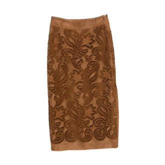 Ermanno Scervino Femme, Jupes, Brun, Taille: 36 FR Lunga Midi Skirt