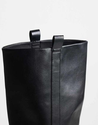 Topshop Lauren bottes montantes &eacute;paisses jusquau genou noires