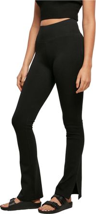 Urban Classics Damen Ladies High Waist Side Slit Leggings, Black, 4XL