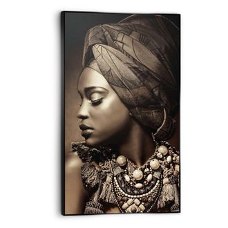 Reinders Gerahmtes Bild, Afrikanische Frau, Wohnzimmer, Bilder, Wanddeko, Room Decor, MDF, Braun, 118 x 70