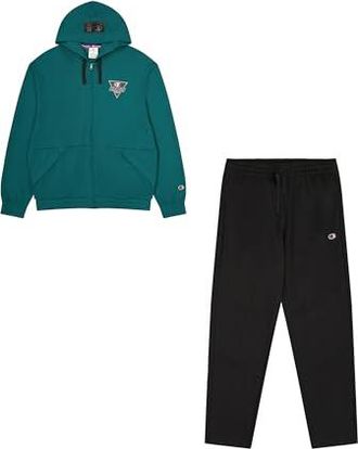 Champion Legacy Modern Sport (220379) -Poly-Cotton Rain Interlock Hooded Survêtement, Vert (GS502), M Homme