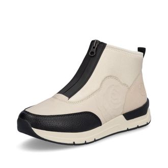 Rieker Damen Ankle Boots 58956, Frauen Stiefeletten, lose Einlage,rei&szlig;verschluss,Stiefel,Bootee,Booties,halbstiefel,beige Kombi (60),39 EU / 6 UK