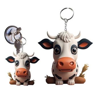 Generic Porte-cl&eacute;s vache Highland - Porte-cl&eacute;s en forme de vache des Highlands | Porte-cl&eacute;s vache &eacute;cossaise | Pendentif d&eacute;coratif en acrylique 2D color&eacute;, orne