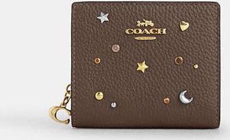 Coach Portemonnaie Mit Druckknopfverschluss Und Nieten