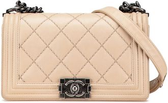 Chanel Hobo Bags - Old Medium Aged Calfskin Double Stitch Boy Flap - Gr. unisize - in Braun - f&uuml;r Damen