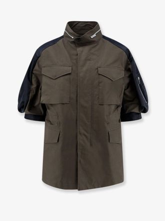 sacai Canvas jacket with nylon sleeves - SACAI - gender_Woman