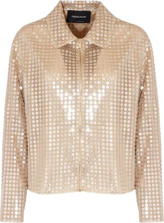 Fabiana Filippi Femme, Vestes, Beige, Taille: 40 FR Boxy Jacket